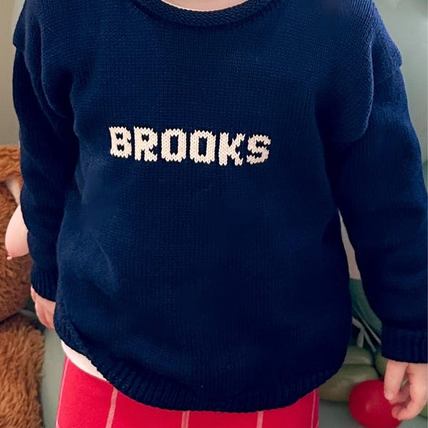 Classic Ribbed Pullover With Name or Monogram | Personalized Sweater ...