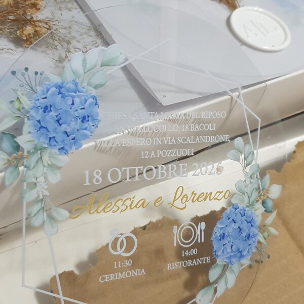 Acrylic Wedding Invitation, Blush Foil-stamped Luxury Wedding ...