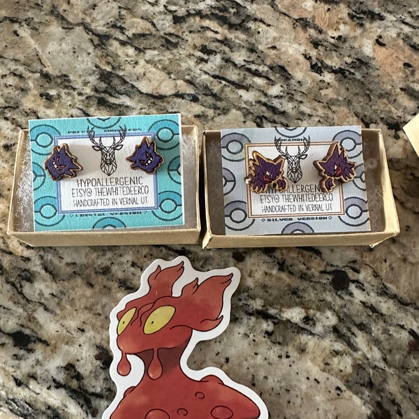 Pokemon Earrings, Halloween Earrings, Pocket Monster Jewelry, Anime ...