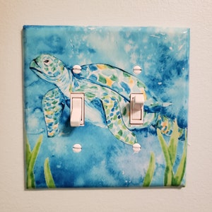 Sea Turtle Light Switch Cover, Turtle Switchplate, Ocean Turtle Toggle ...