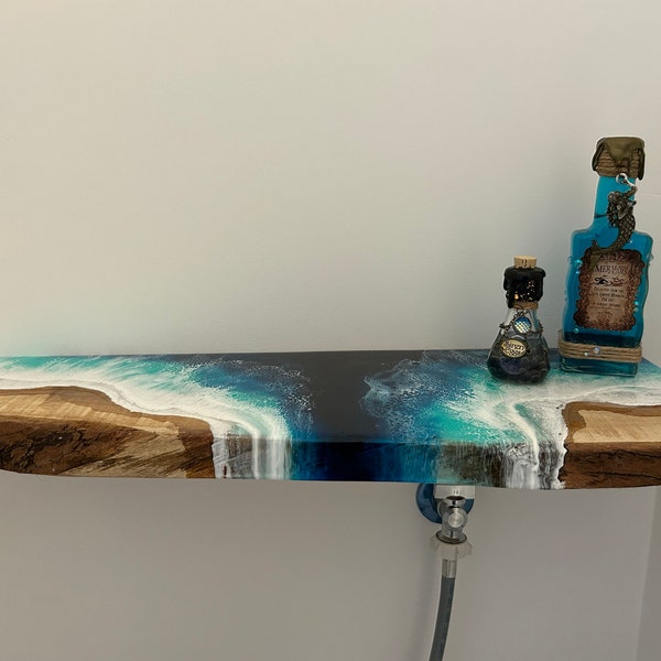 Surfboard Resin Ocean Wave Hanger Rack, Surfboard Towel Rack, Ocean ...