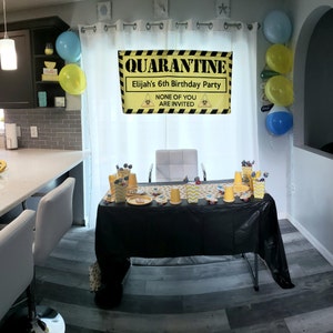 Quarantine First Birthday Vinyl Banner Sign Free - Etsy