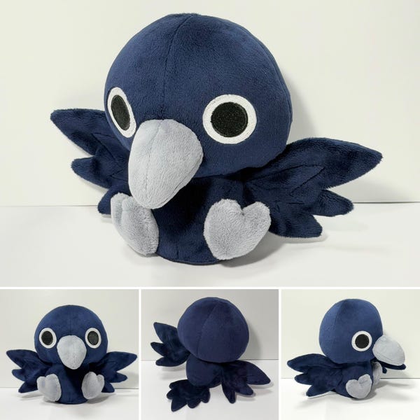 Raven Plush With Scarf & Witch Hat Sewing Pattern .pdf Tutorial Wizard ...