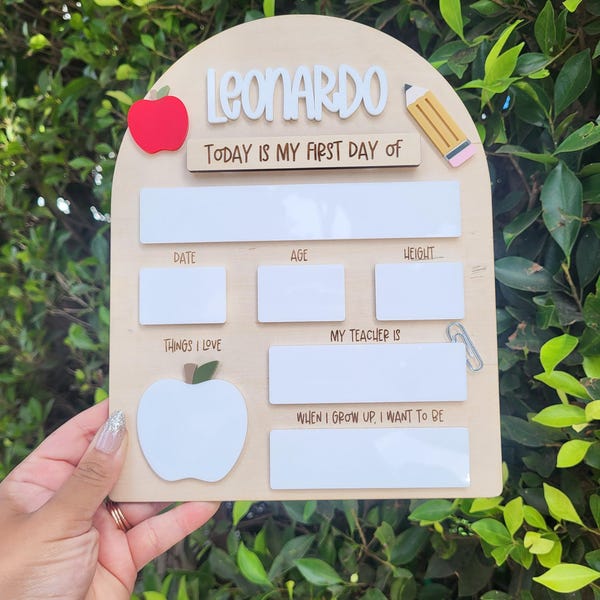 First Day of School Sign, Reusable Back to School Photo Prop ...