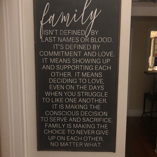 Blended Family Sign- Original Design- Family Isn't Always Blood- Family ...