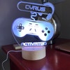 Gamer LED Night Light, Personalized Kid's Room Video Game Controller W ...