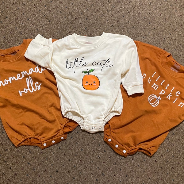 Little Cutie Baby Romper, Cutie Orange Baby Shower Baby Romper, Fruit ...