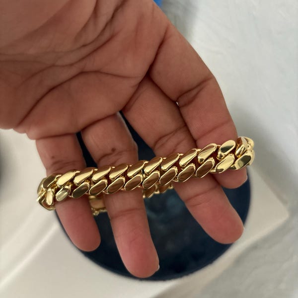 Cuban Link Chain 20MM Solid Handmade Jewelry Miami Style, Gift Birthday ...