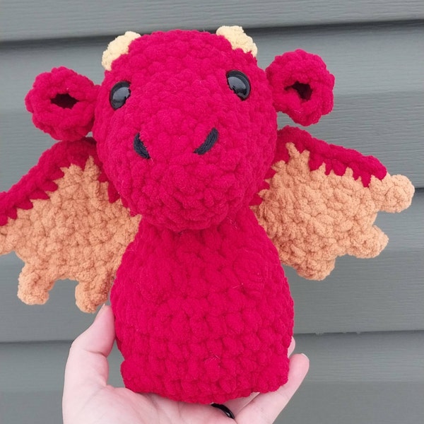 Baby Dragon Crochet Pattern (crochet Dragon Pattern, Amigurumi Dragon ...