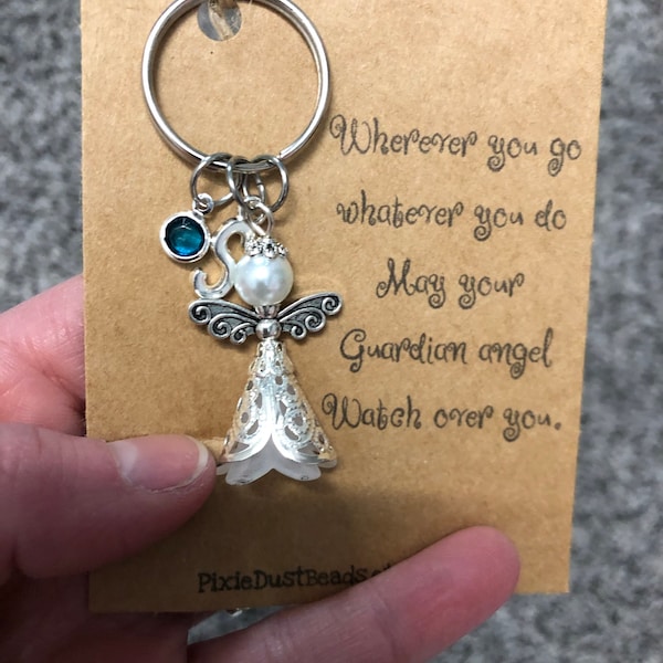 Guardian Angel Keyring ,guardian Angel Keychain, Guardian Angel Gift ...