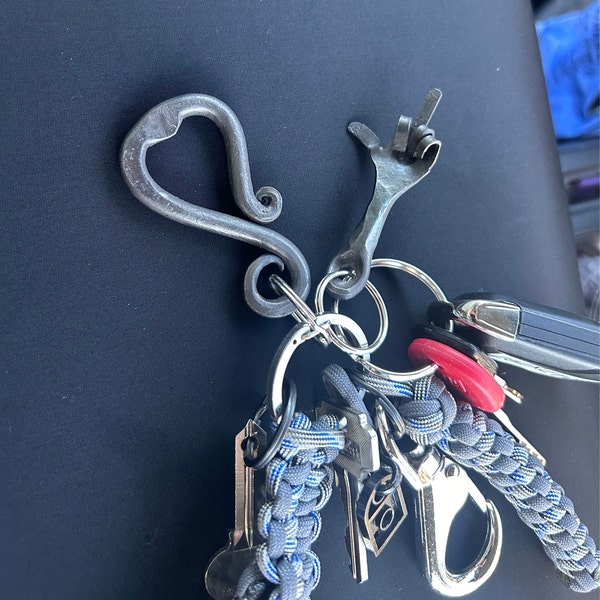 Personalized Blacksmith Forged Bottle Opener Keychain | Handcrafted ...