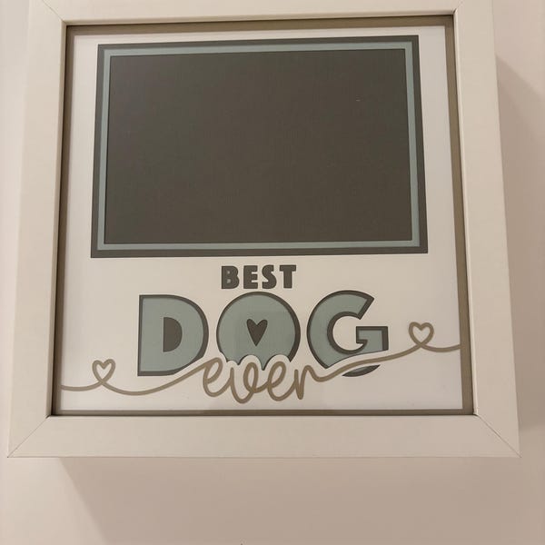 Dog Photo Shadow Box SVG: Pet Memorial Gift, Cricut File (digital ...