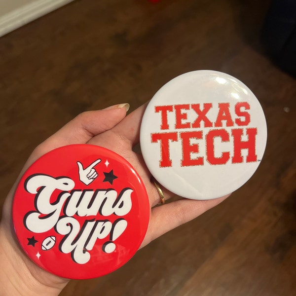 TEXAS TECH Game Day Buttons Gameday Pins College Football Tailgate ...