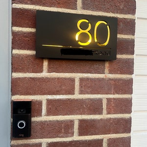 K Smart Sign Bellissima S1 Laser Cut Matt White & Black Marble Floating ...