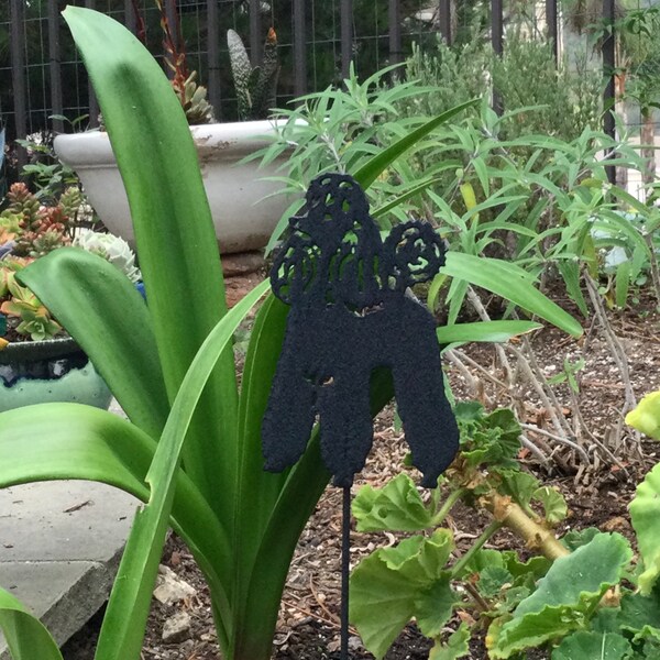 Poodle Garden Decor: Metal Dog Sculpture, Pet Memorial - Etsy