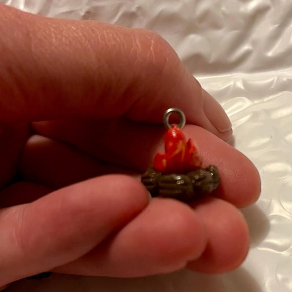 Kawaii Campfire Charms / Polymer Clay Camping Charms / Kawaii Fire ...