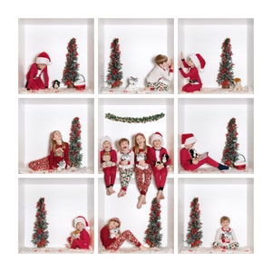 White Photo Box Grid 9 Box Template, Photoshop Template, in the Box ...