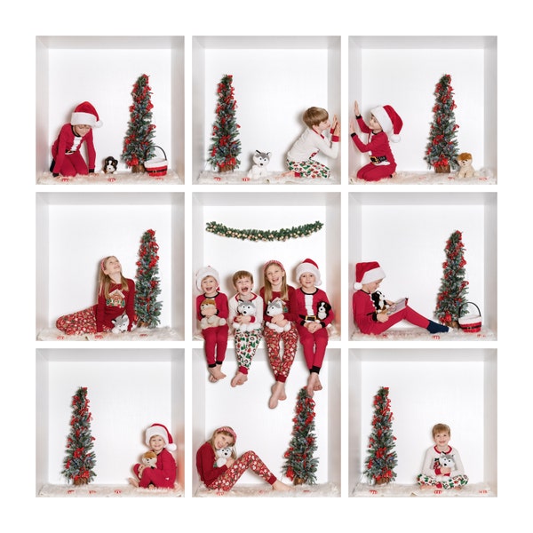 White Photo Box Grid 9 Box Template, Photoshop Template, "in the Box ...