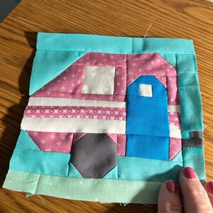 Set of 4 Camping Quilt Block Patterns Mountains, Camper, Campfire ...