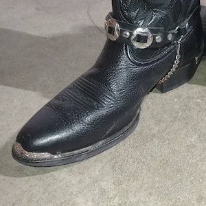 Vintage Western Cowboy Boot Heel Plates Guards Antique Silver With ...