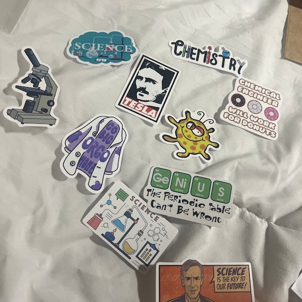 SCIENCE Stickers,laboratory Science Chemistry Sticker, Physics Biology ...