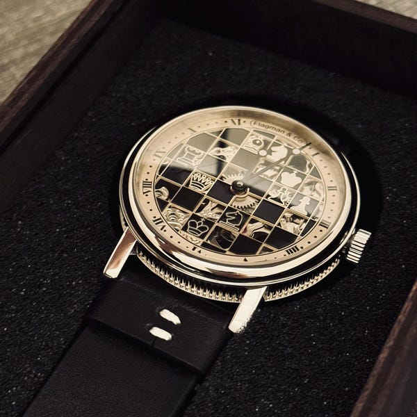 Chess Watch Skeleton Watch Handmade Watch Marriage Watch Steampunk ...