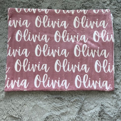 Plush Minky Name Blanket - Etsy