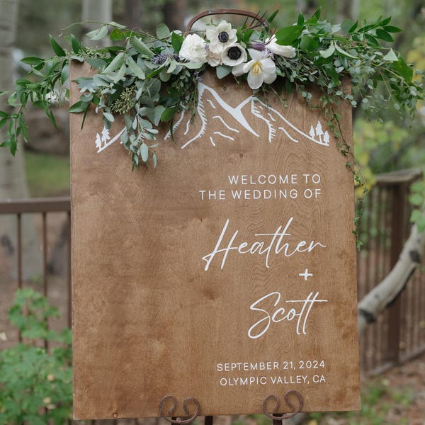 Minimal Wedding Welcome Sign | Wedding & Event Signage | Modern Classy ...