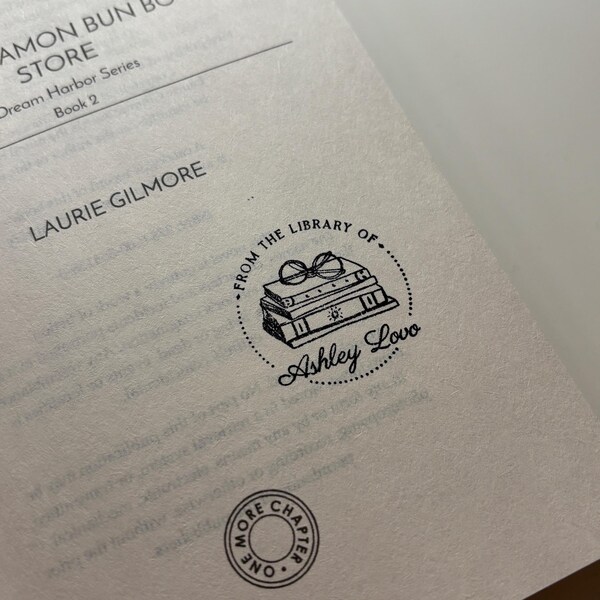 BOOK STAMP Custom Library Stamp Embosser Stamp From the Library of ...