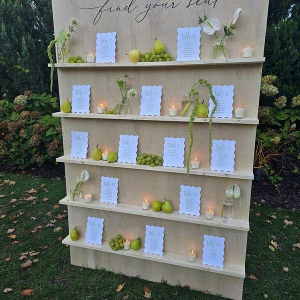 Whimsical Wedding Oval Shaped Menu Cards With Guest Names | Custom ...