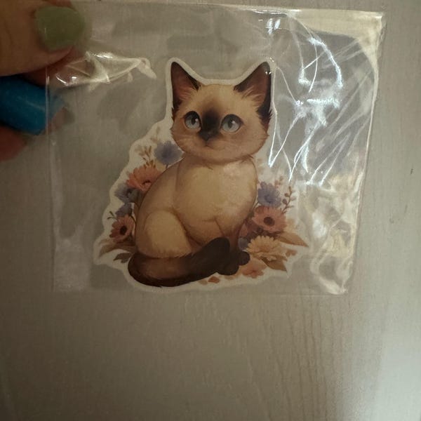 Siamese Cat Sticker, Cute Animals, Waterproof Vinyl, Siamese Cat Gifts ...