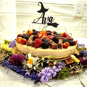 Custom Witch Cake Topper, Personalized Witch Themed Cake Topper, Witch ...