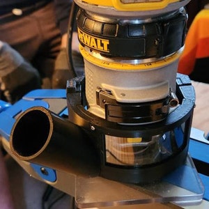 Dewalt DCW600 & DWP611 Trim Router Dust Cover Hose Adapter With Window ...
