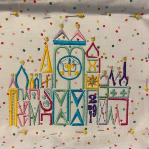 It's A Small World Ride Digital Embroidery Machine Sketch Design File ...