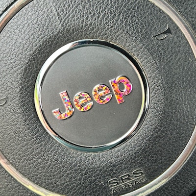 Holographic Crystal Jeep Emblem Sticker Decal, Wrangler JK, TJ, JL ...