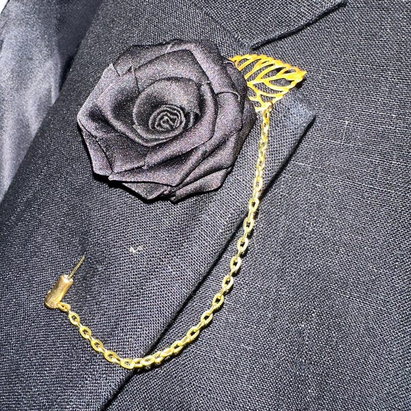 Sage Green Lapel Pin Chain , Suit Lapel Chain , Rose Wedding Lapel Pins ...