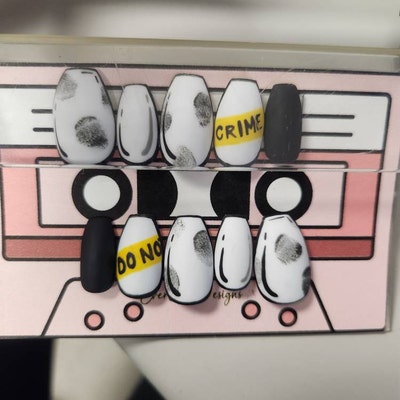 Reusable Crime Scene Pop Art Press on Nails - Etsy
