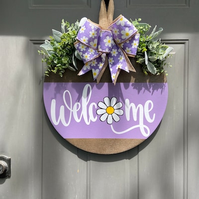 Spring Front Door Decor Hello Spring Wreath Spring Wreath Daisy Spring ...