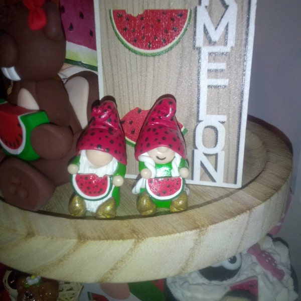 Mini Surfer Clay Gnome/ Indoor Planter Gnome Accessory/ Pink Surf Board ...