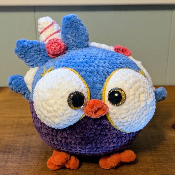 Smurf Chicken Crochet Pattern Low Sew Chick Amigurumi Plush Toy DIY ...