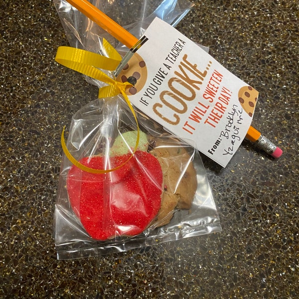 If You Give a Teacher a Cookie Teacher Appreciation Tags, Back to ...