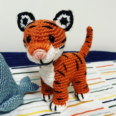 Niko Tiger Crochet Pattern, Tiger Amigurumi Pattern, 4 Leg Tiger ...