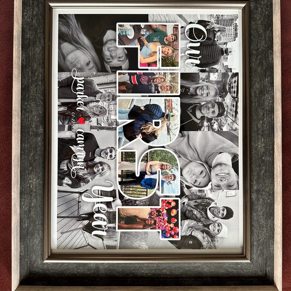 Our First Year Personalized Photo Collage, One Year Anniversary Gifts ...