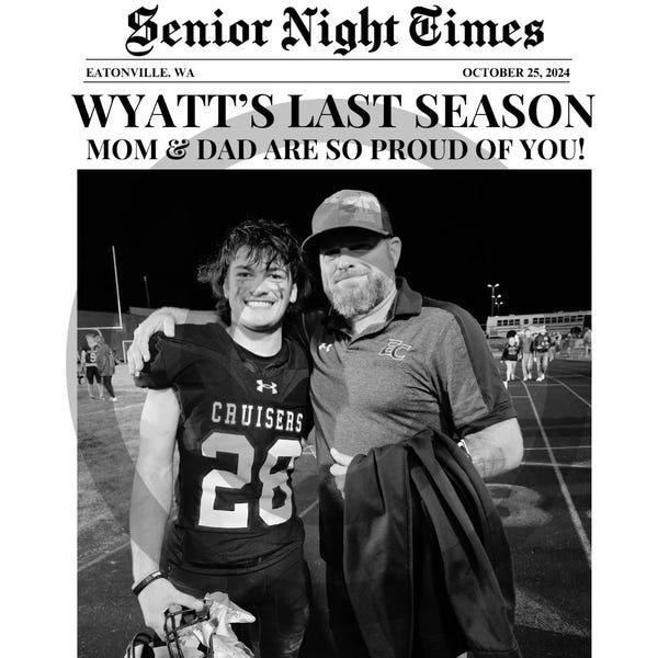 Printed and Shipped Senior Night Newspaper Bouquet Wrap, Cheerleading ...