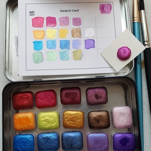 MICA DOTCARDS Handmade Watercolors Mica Metallic Dot Cards Sample Sets ...