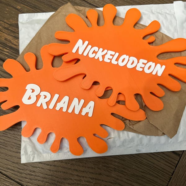 Personalized Nickelodeon Splat Logo: 3D Printed Shelf or Wall Decor - Etsy