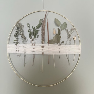 Wildflower Minimalist Boho Wreath Dried Flower Decor Eucalyptus Modern ...