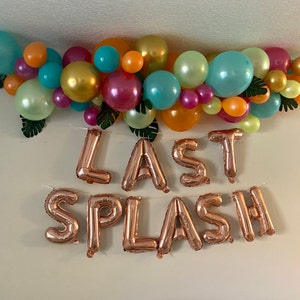 Last Splash Banner Bachelorette Party, Bridal Pool Party Tropical ...