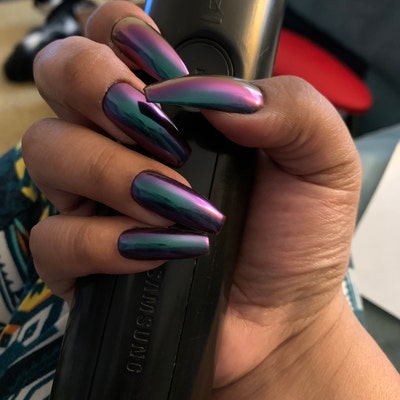 Candy Paint Matte Nails Coffin Nails Fake Nails Press - Etsy