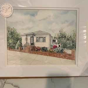 Custom House Drawing, House Illustration, Watercolor House Painting ...